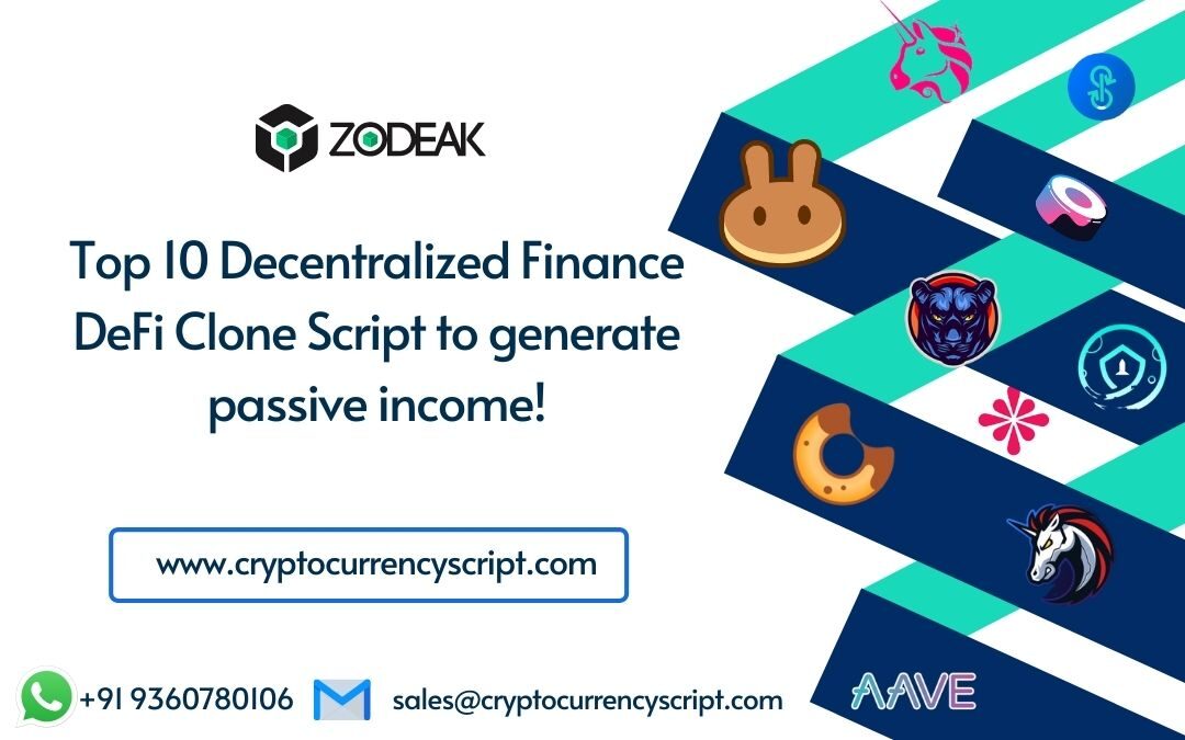 Top 10 DeFi Exchange Clone Script to generate passive income - Zodeak