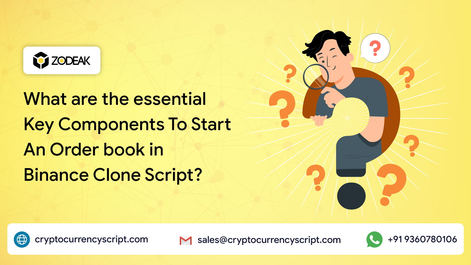 Essential Key Components To Start An Order book in Binance Clone Script?